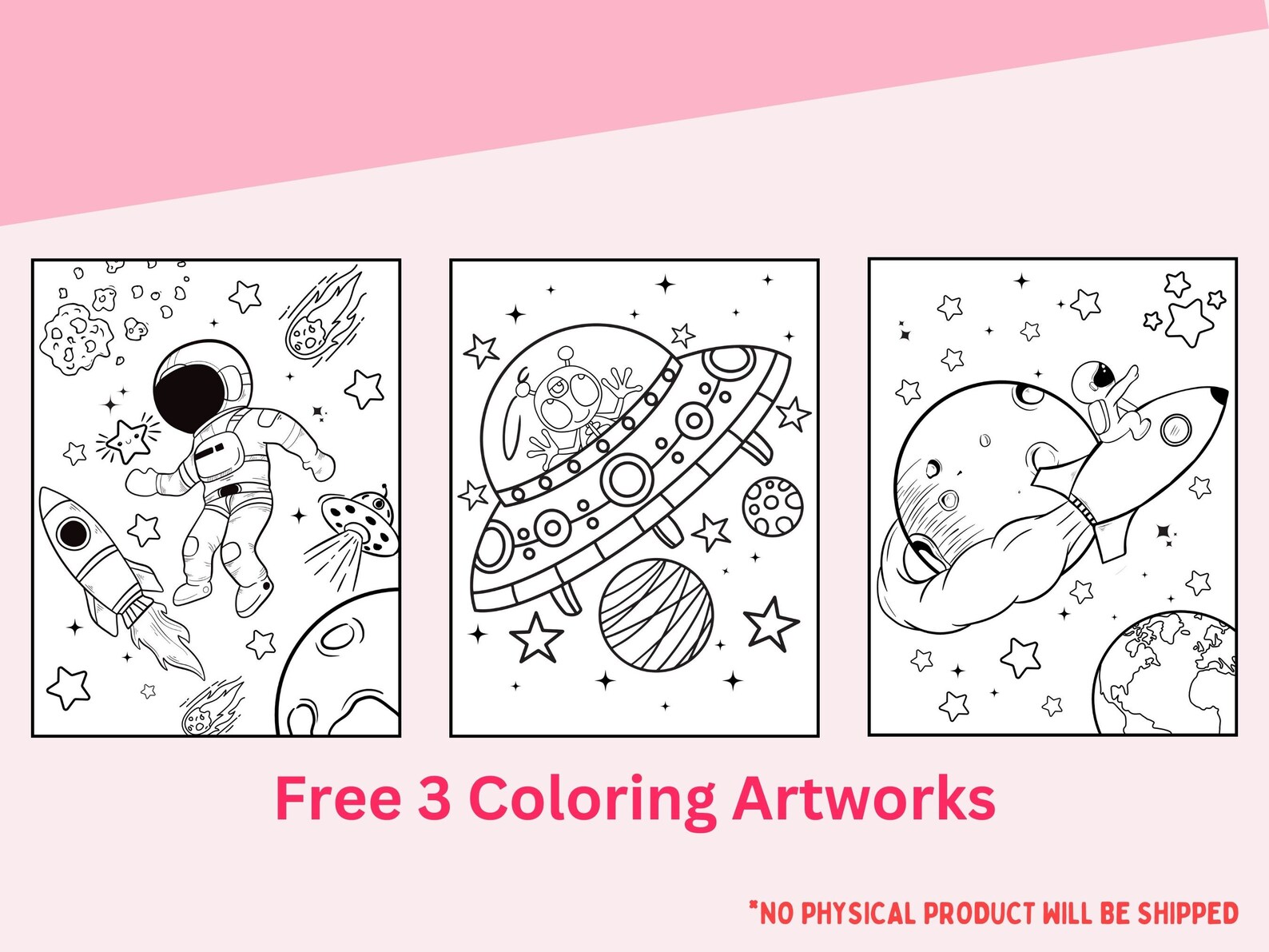 Space Planets Coloring Pages for Kids Worksheets Astronauts Rockets PDF ...