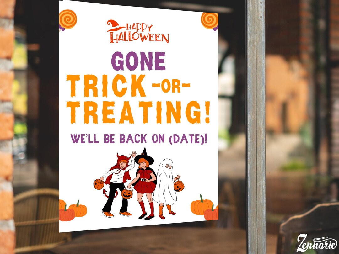 Editable Halloween Closed Sign CANVA Template Custom for Business ...