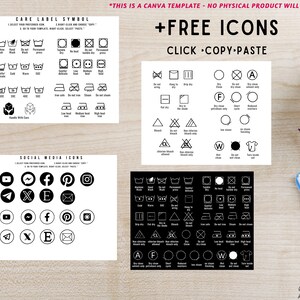 Editable Neck Label Canva Template for Clothing Business Tagless Label ...