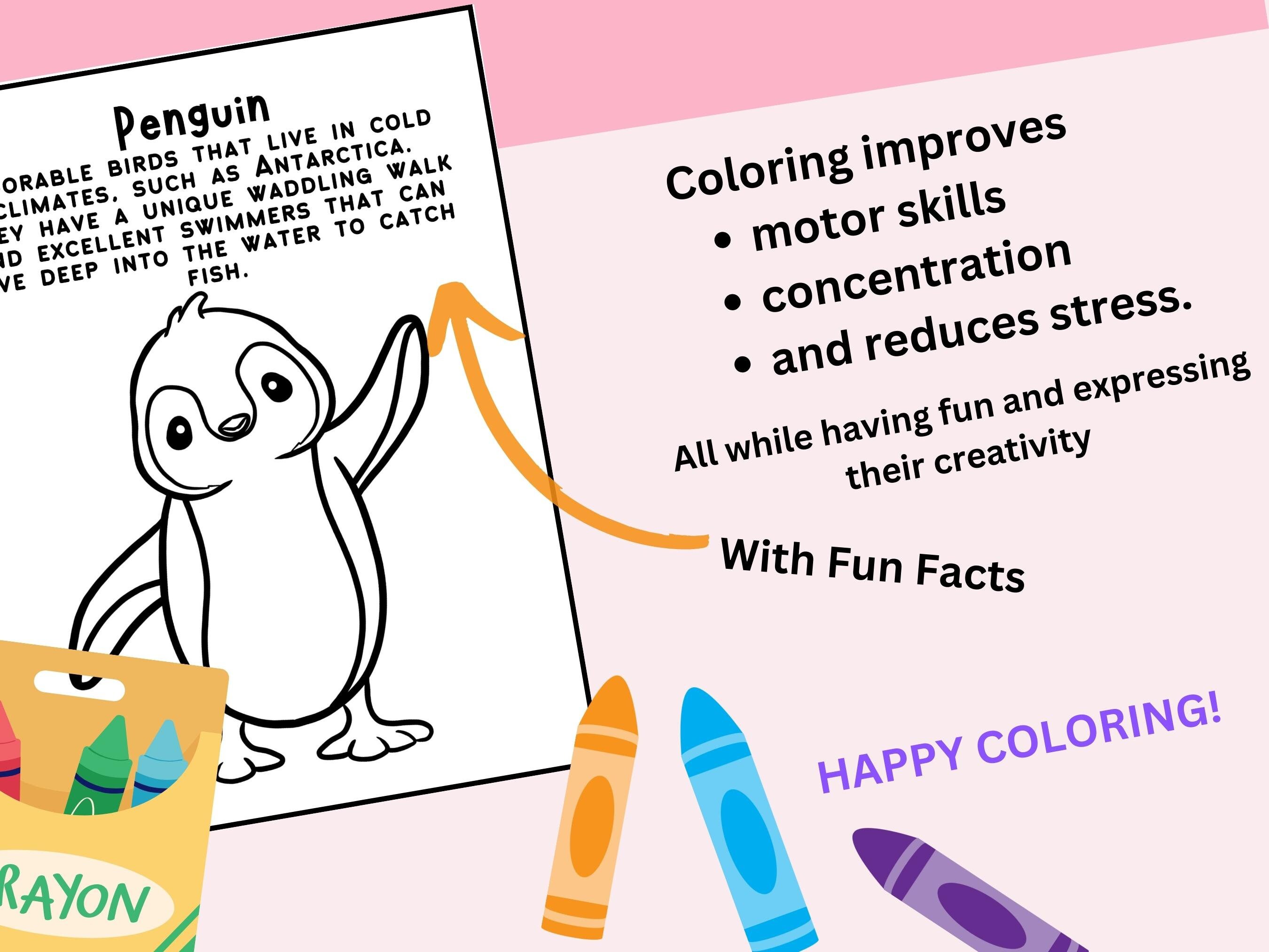 Kids Coloring Pages Cute Zoo Animals for Kids Printable PDF Coloring ...