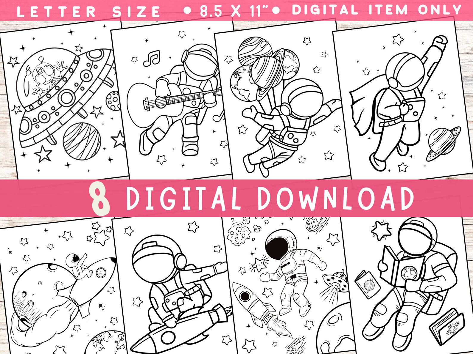Astronaut Coloring Pages for Kids Cute Space Astronauts Printable for ...