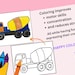 Trucks Coloring Pages for Kids Construction Truck for Children Activity ...