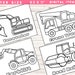 Truck Coloring Pages for Kids Construction Trucks Activity for Children ...