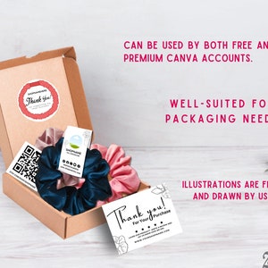 Editable Scrunchie Tag Template for Small Businesses Customizable Easy ...