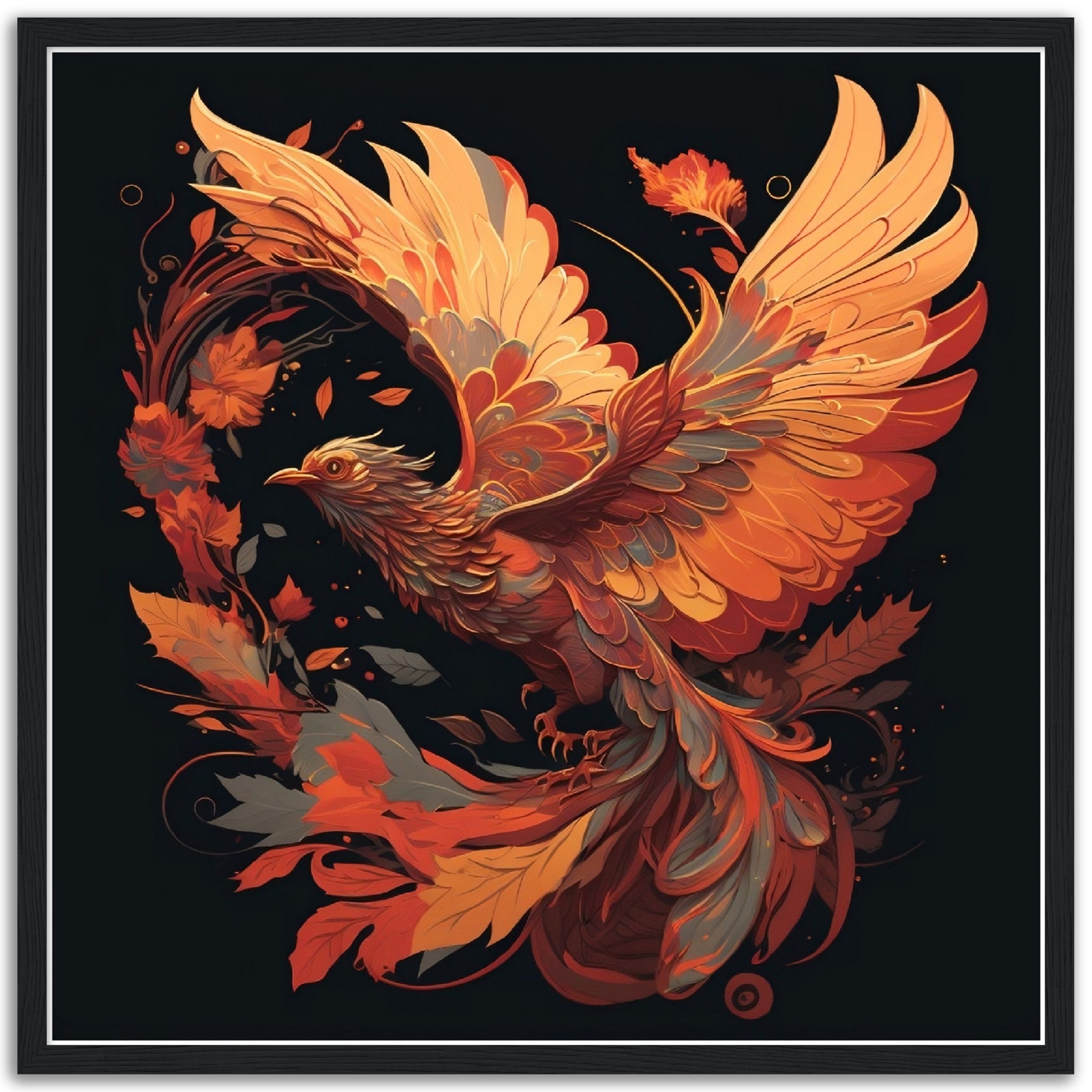 Framed Phoenix Poster, Phoenix Wallpaper Wallpaper Painting - Etsy