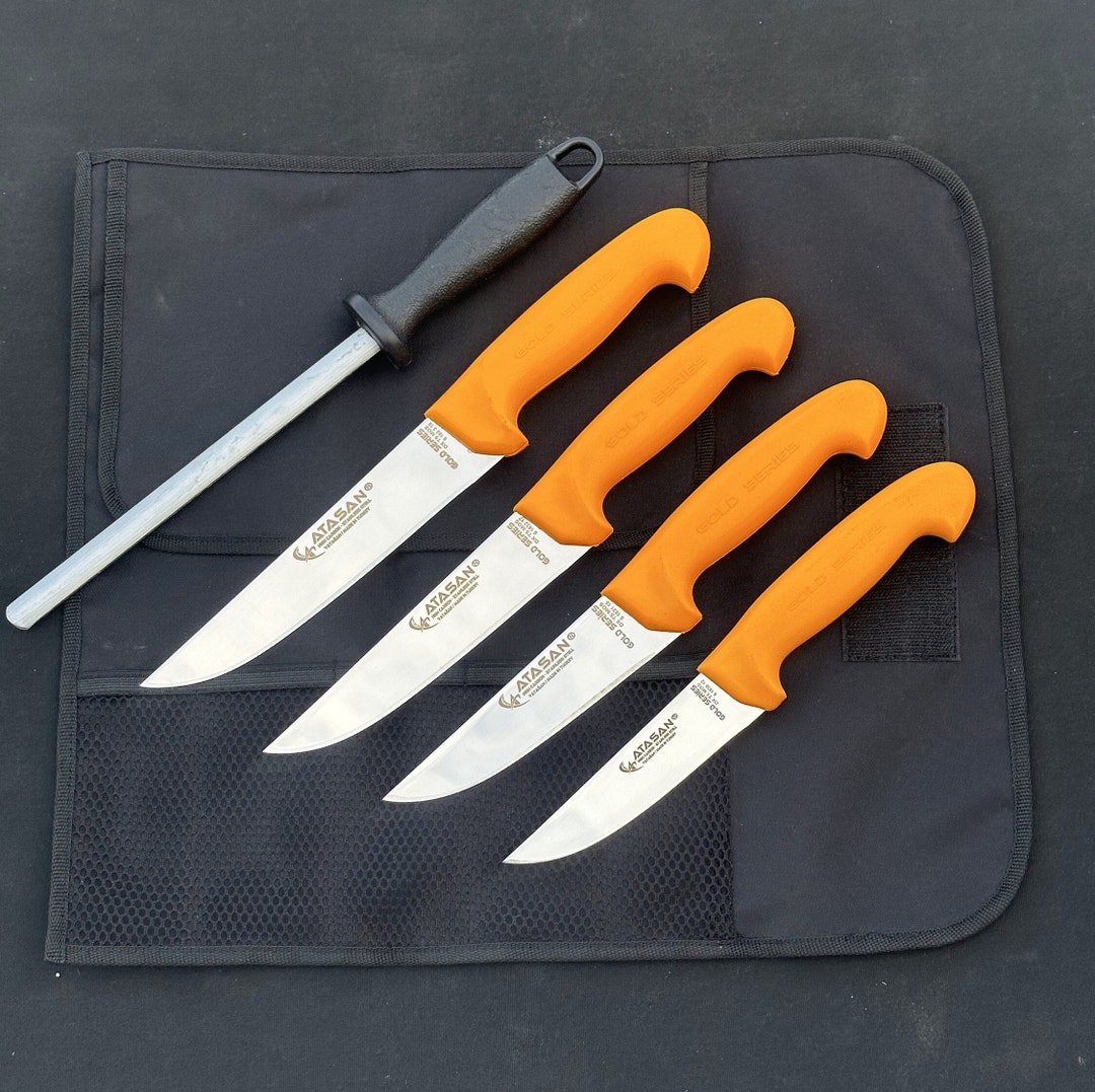 Handmade Butcher Knife Set: Stainless Steel BBQ Chef Knives With ...
