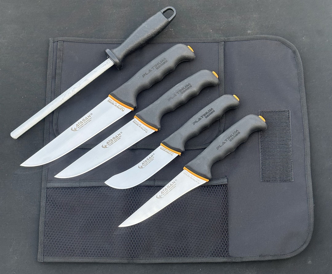 Handmade Platinium Butcher Set (2) With Special Carrying Bag I Kitchen ...