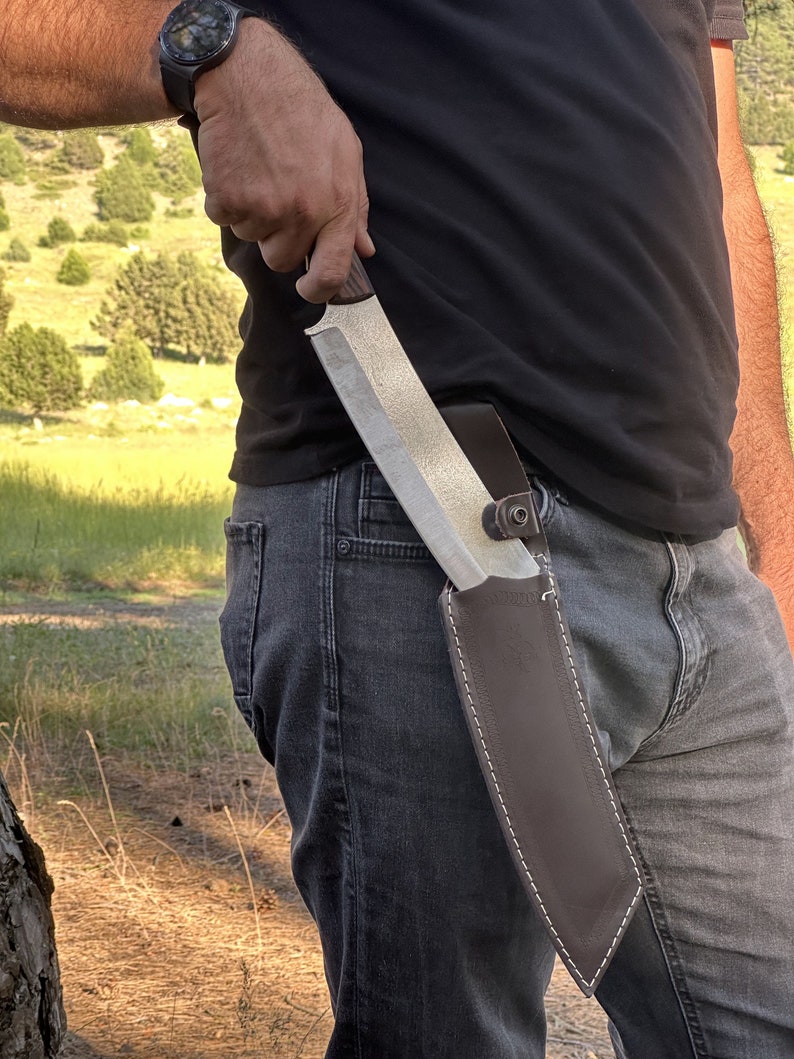 Handmade Bushcraft With Leather Sheath, Groomsmen Knives Set, Custom ...