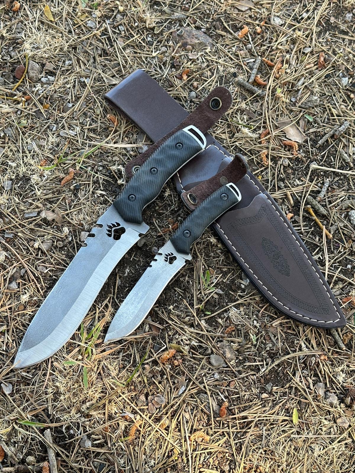 Father-son Camping Outdoor Knife Set Handmade Knife, Outdoor Knife ...