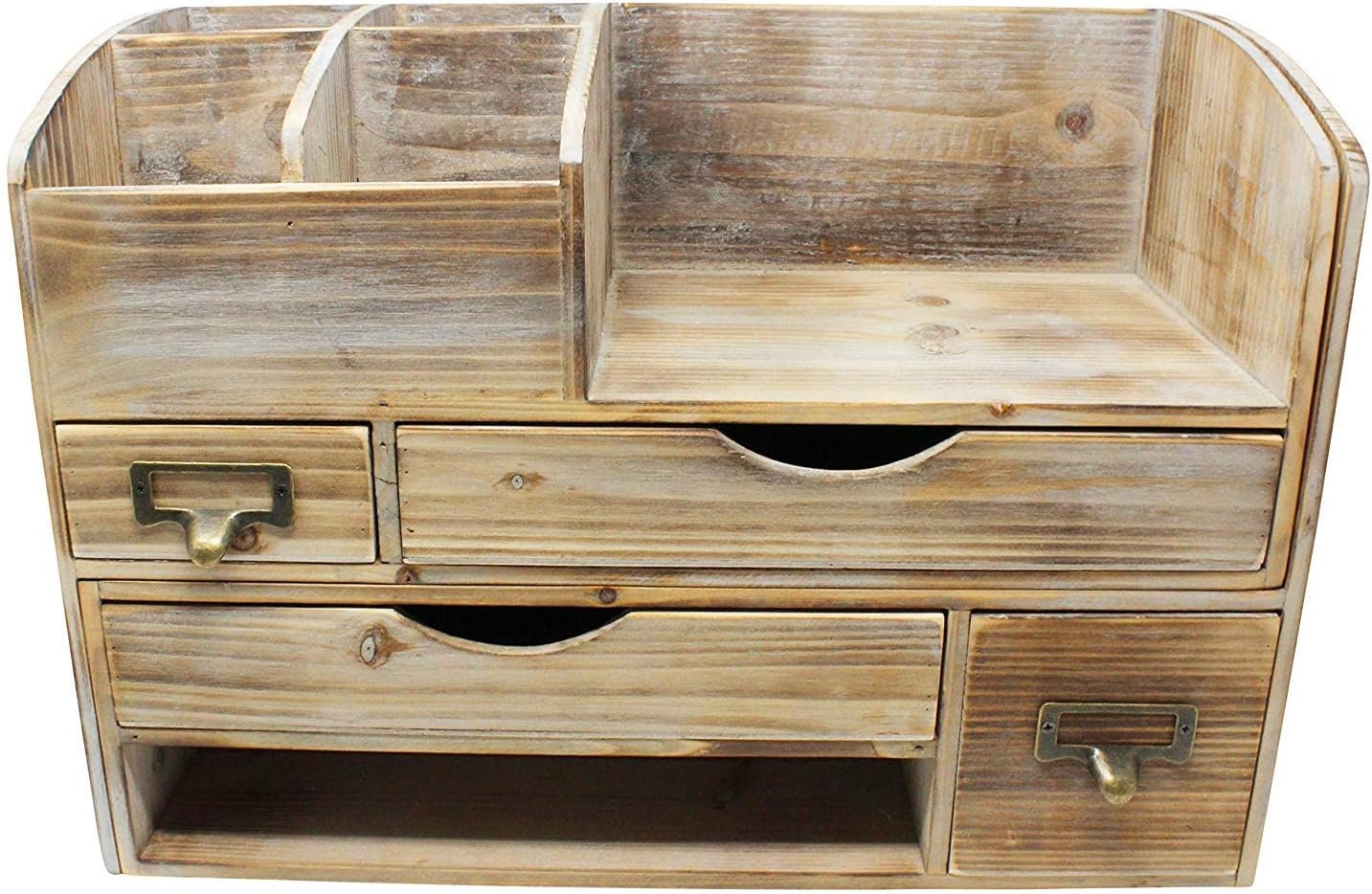 Adjustable Wooden Office Desk Organizer Office Desk Storage Desktop ...