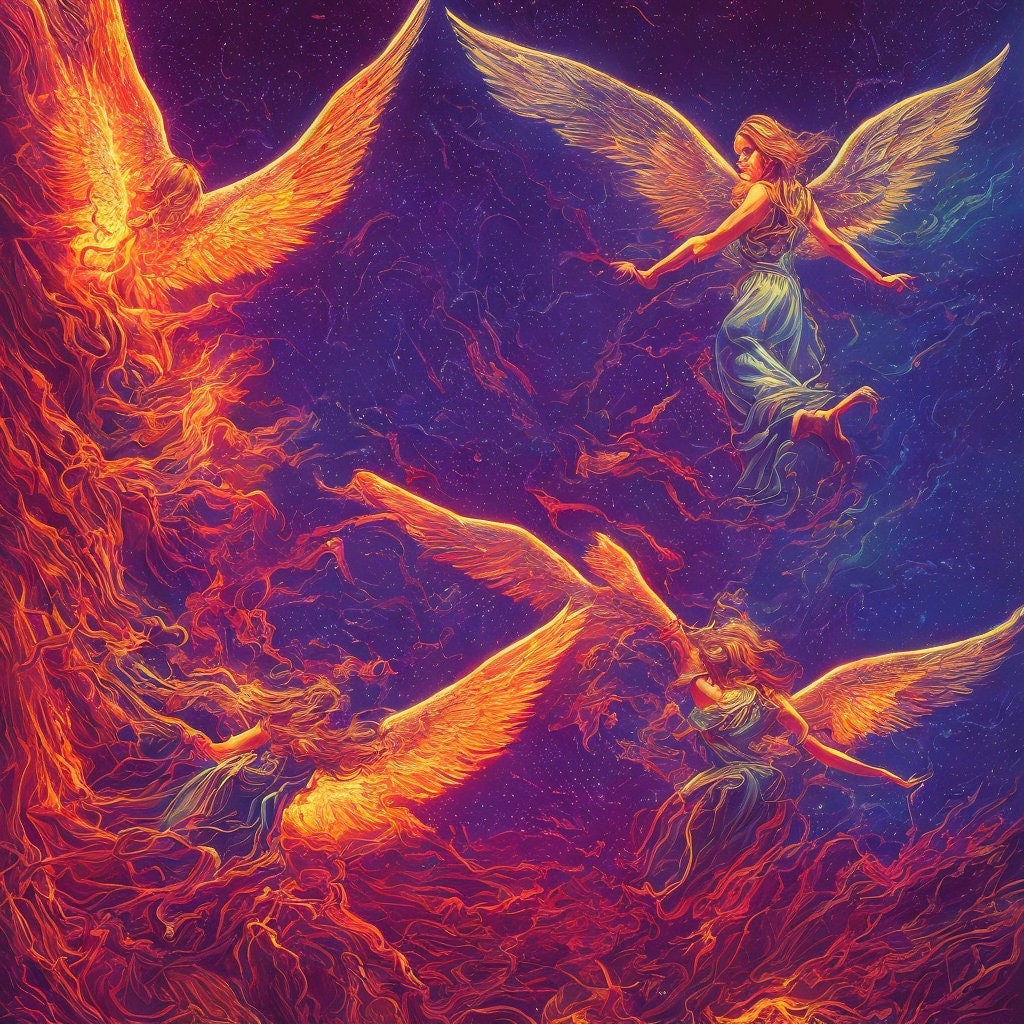 Digital Art, Angels . You Can Use It in Many Objects Religious ...