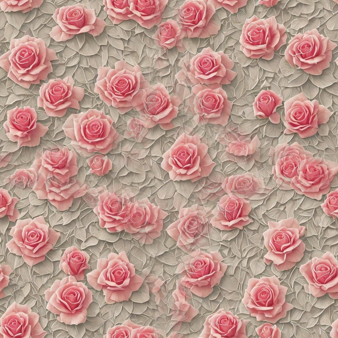Rose Pattern , Tile , for Tiled Wallpaper - Etsy