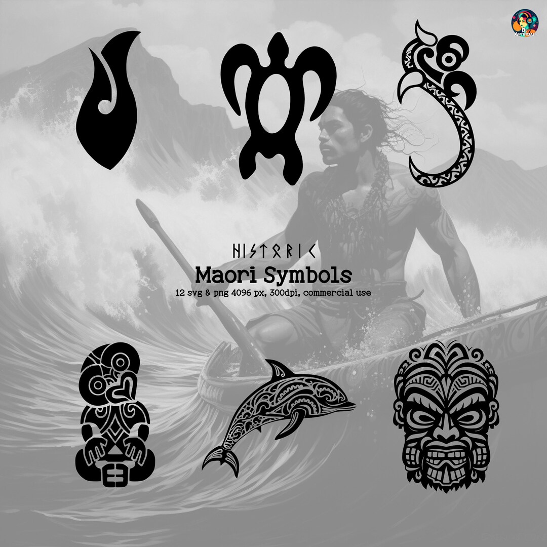 Maori Svg Bundle, Maori Symbol, Polynesian Svg, New Zealand Clipart ...