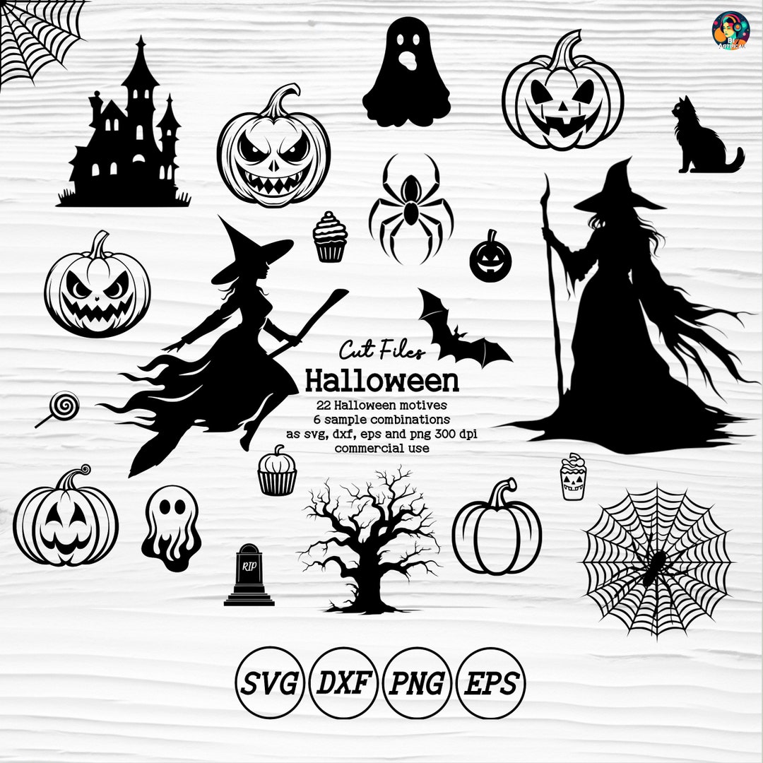 Halloween SVG Bundle, Halloween Clipart, Halloween Cut Files, Halloween ...