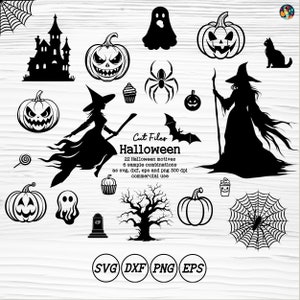Halloween SVG Bundle, Halloween Clipart, Halloween Cut Files, Halloween ...
