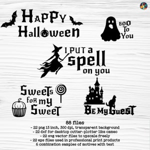 Halloween SVG Bundle, Halloween Clipart, Halloween Cut Files, Halloween ...