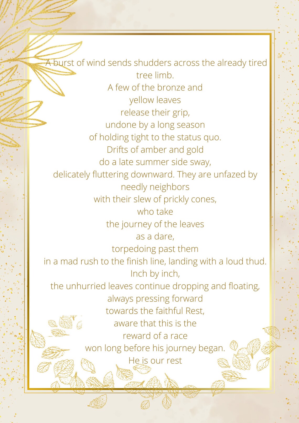 Christian Devotional Poetry Print: He is Our Rest - Etsy