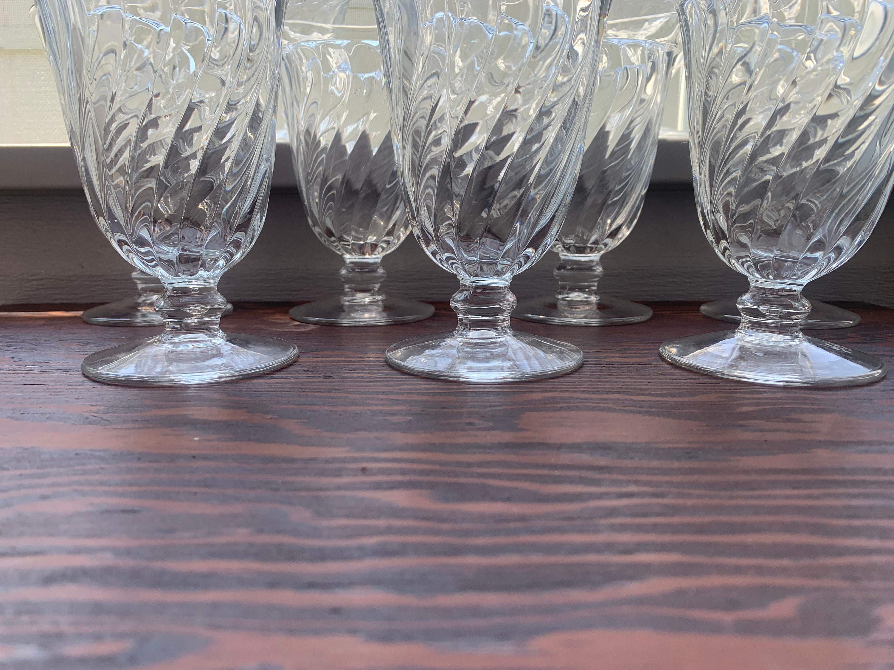 Eleven Fostoria Colony Pattern 2412 Heavy Swirl 5 1/2 Inch Iced Tea ...