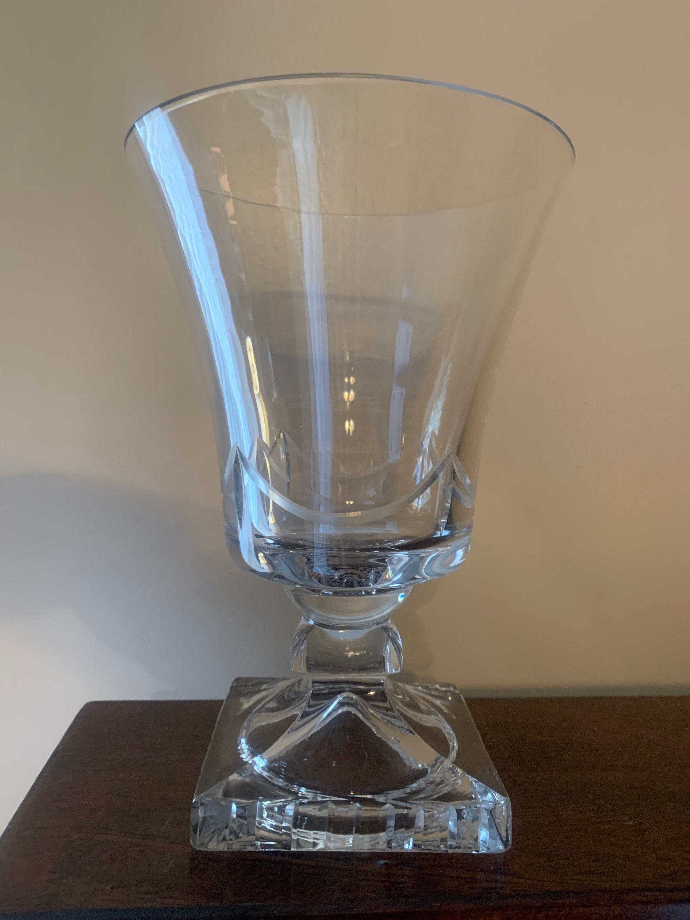 Rare Stem 2567 7 Inch Clear Footed Vase With Engravings by Fostoria - Etsy