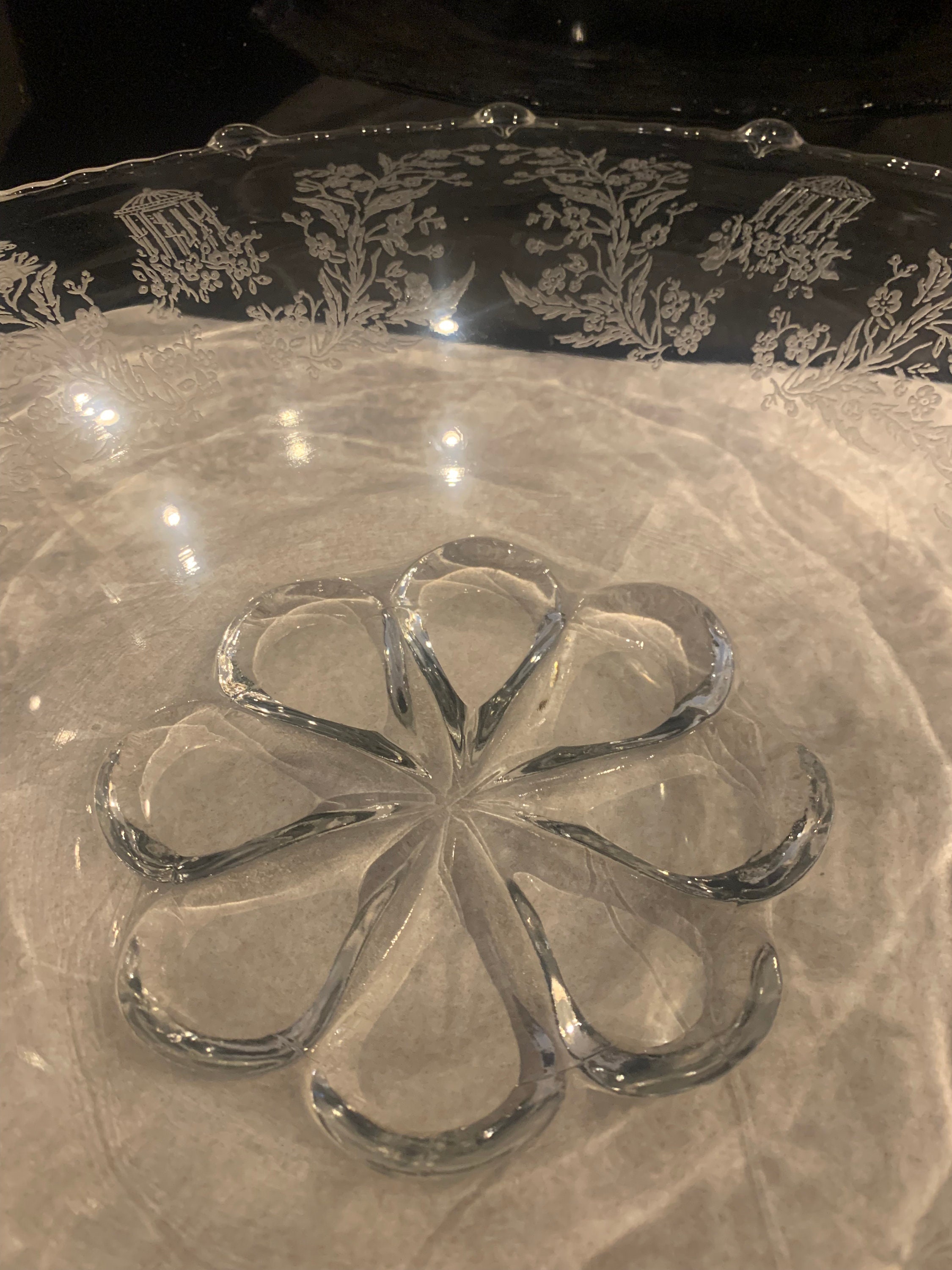 Gazebo Pattern Etching From Paden City Glass Company - Etsy