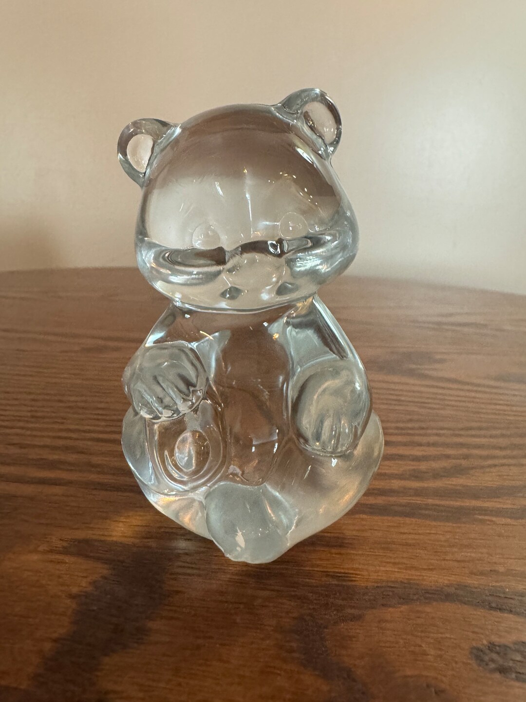 Fenton Art Glass 3 3/8 Inch Clear Sitting Bear Cub #5151 - Etsy