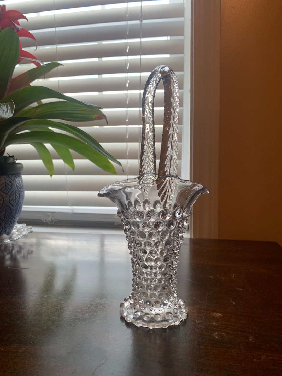 Hobnail Clear (pressed) Large 10 Inch Basket by Duncan Miller - Etsy