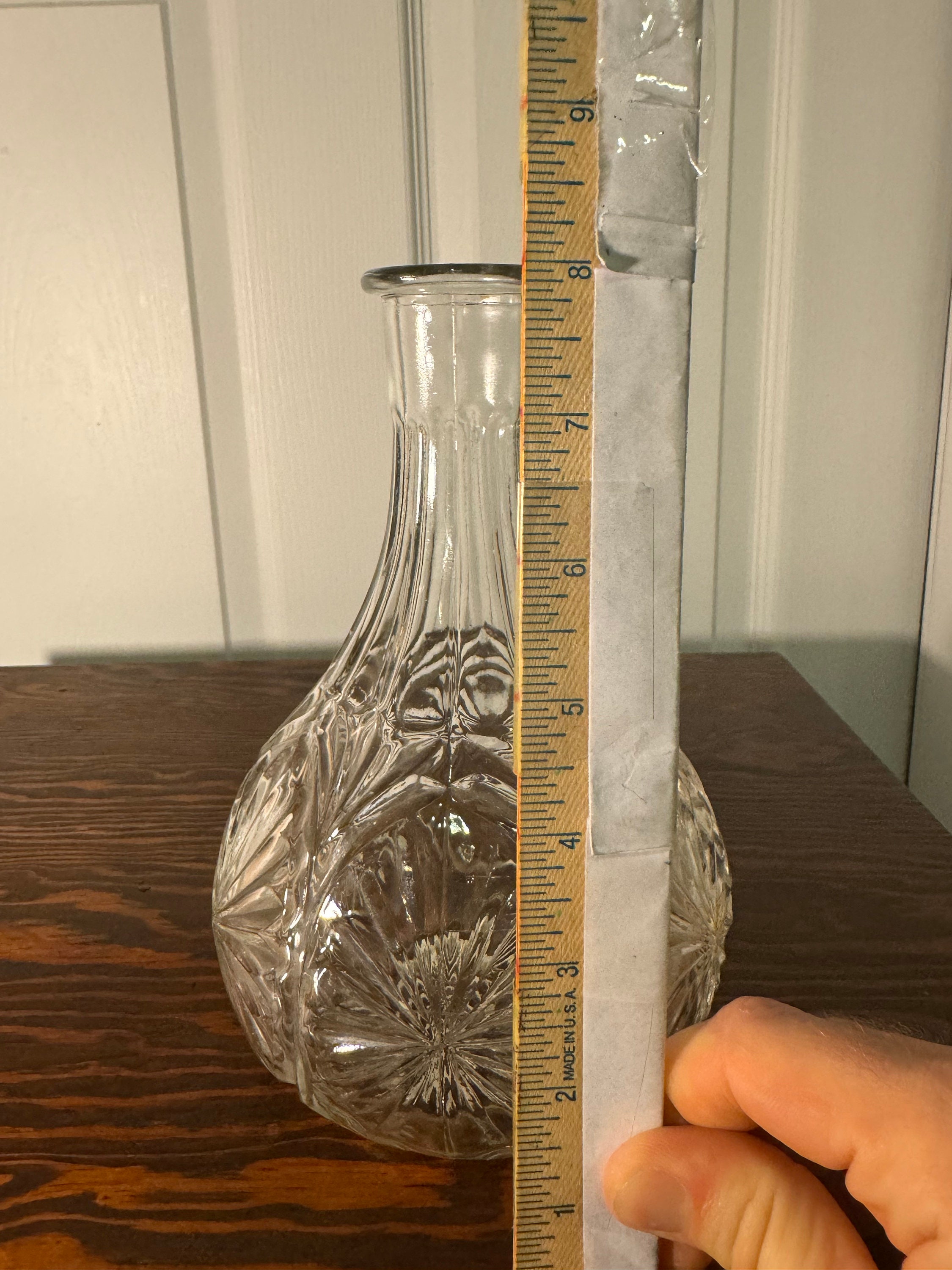 Anchor Hocking Pressed Glass Medallion Clear 7 1/2 Inch Decanter (no ...