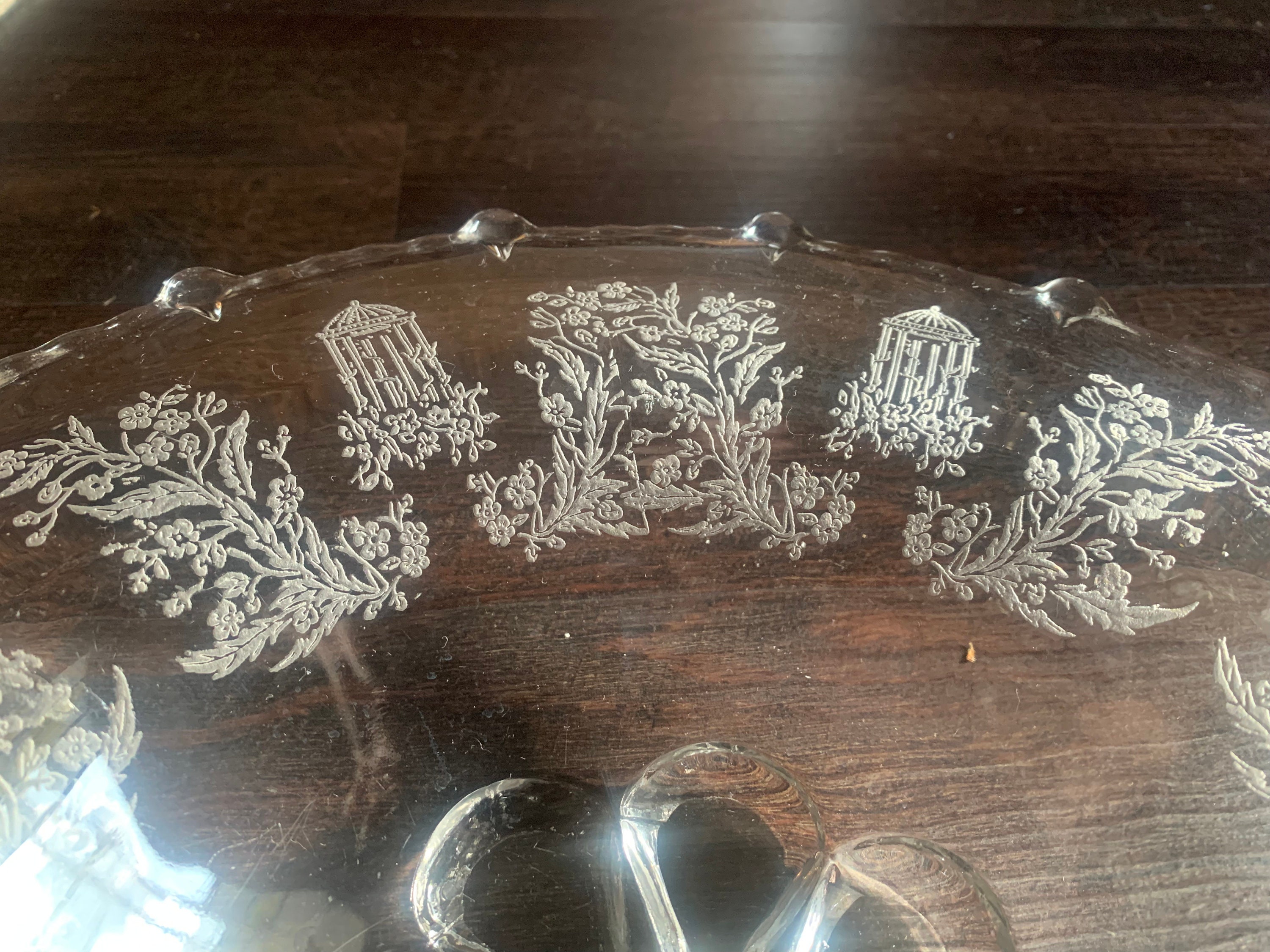 Gazebo Pattern Etching From Paden City Glass Company - Etsy