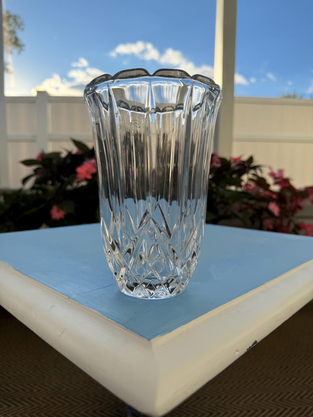 6 Inch Cut 24 Percent Lead Crystal Vase - Etsy