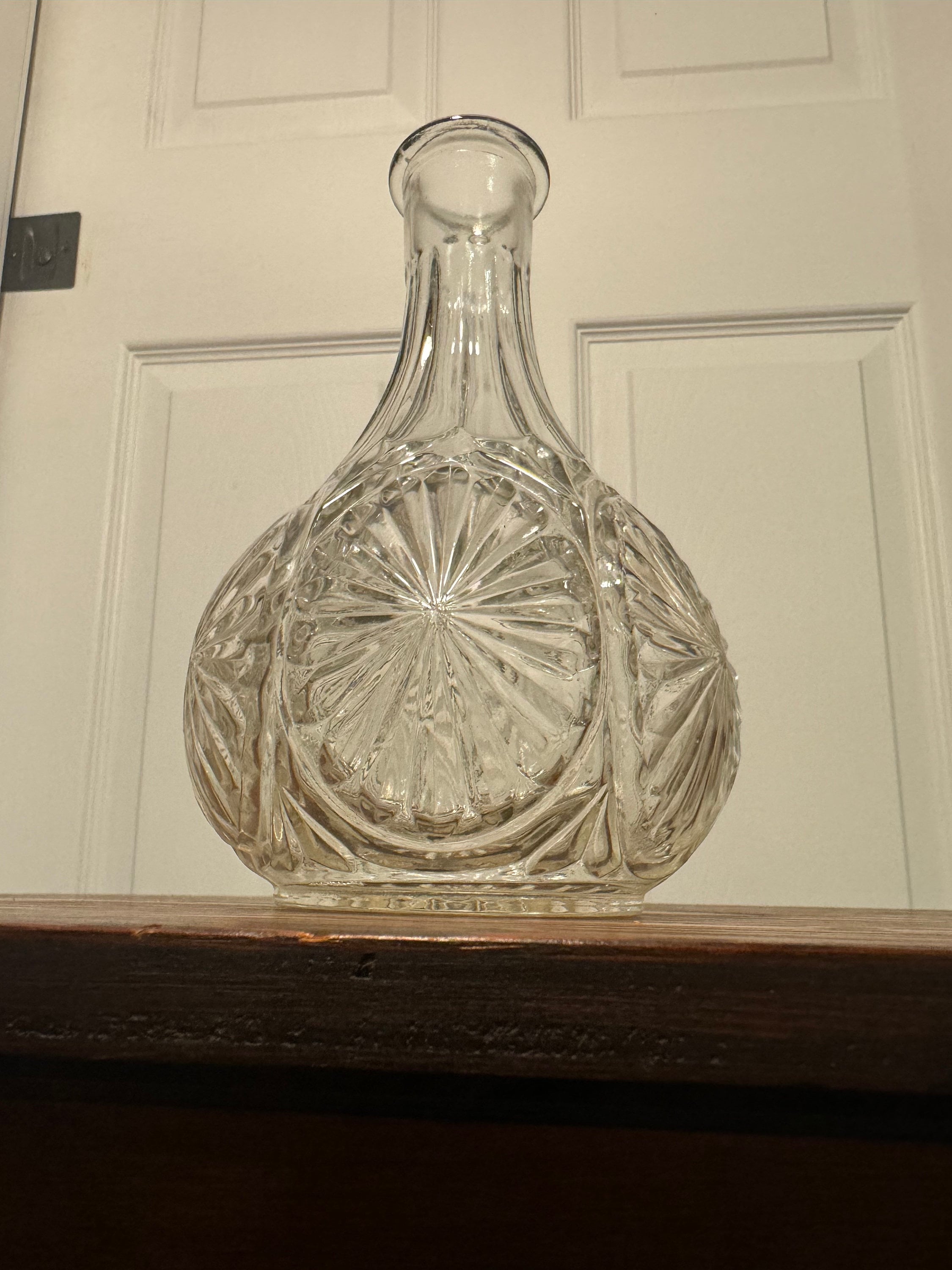 Anchor Hocking Pressed Glass Medallion Clear 7 1/2 Inch Decanter (no ...
