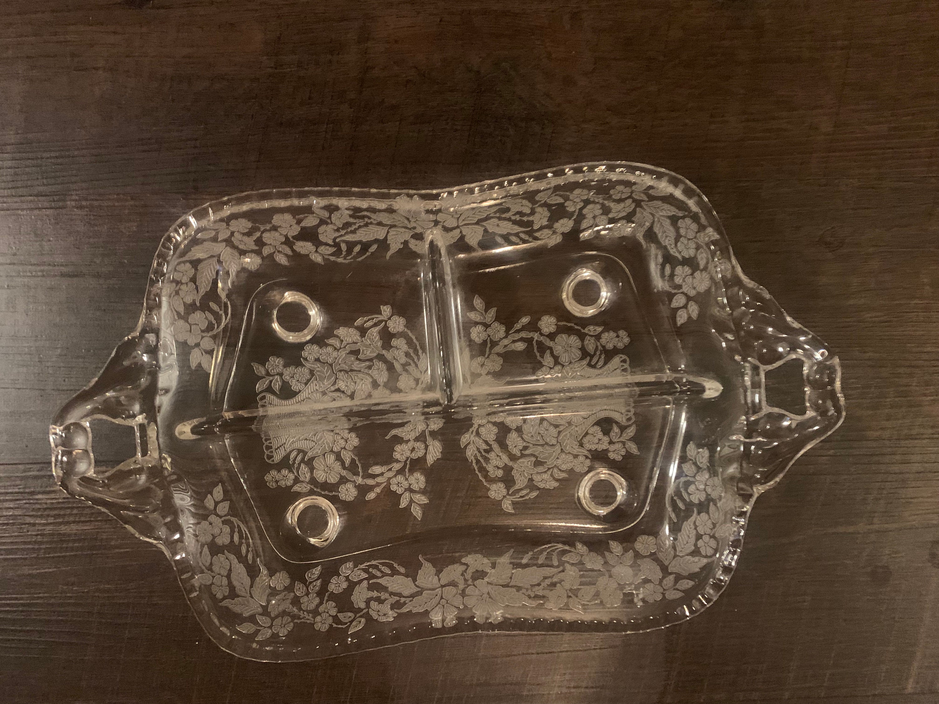 Vintage 12 Inch Oblong 3-part Relish Tray by New Martinsville Glass Co ...