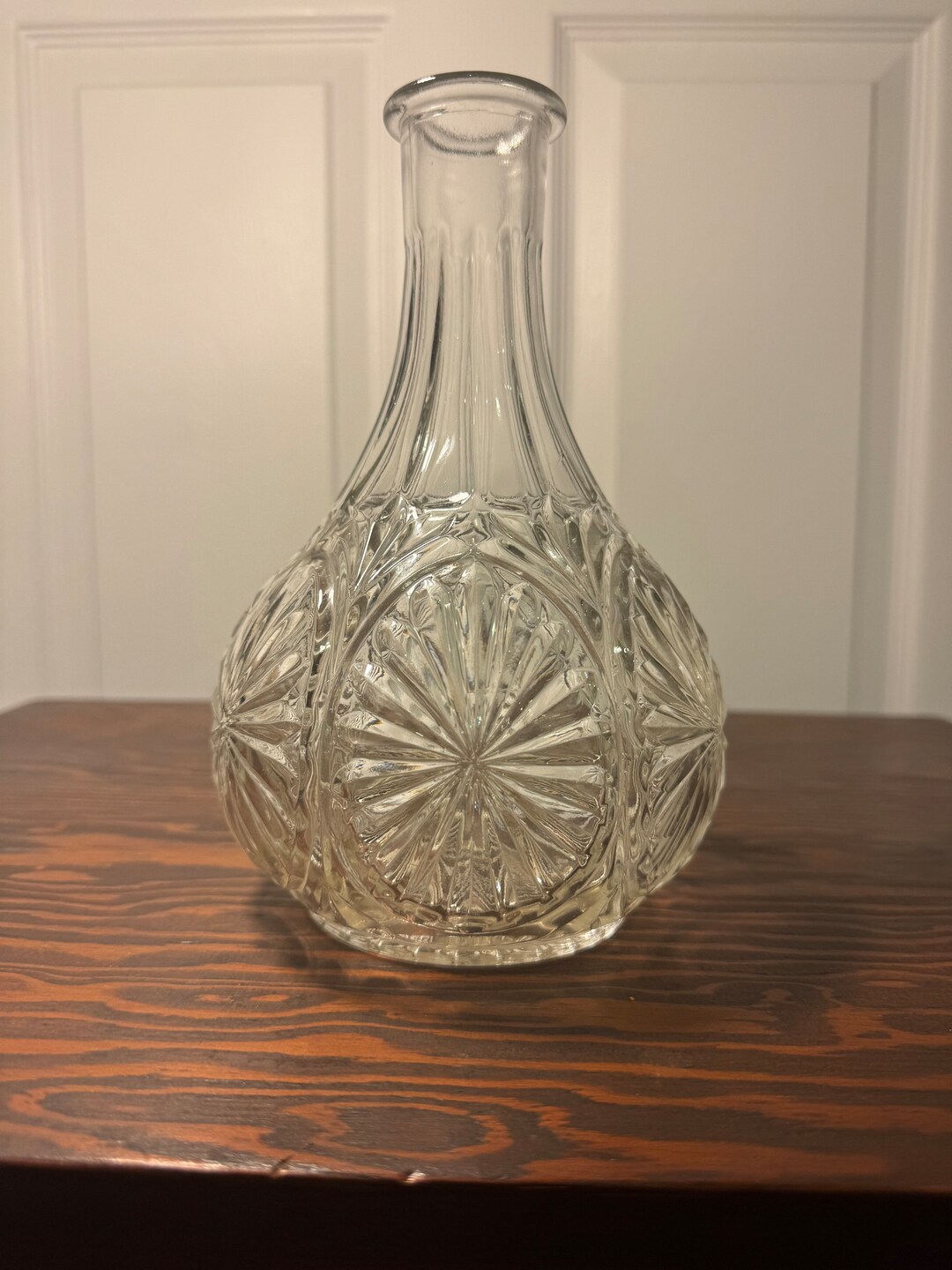 Anchor Hocking Pressed Glass Medallion Clear 7 1/2 Inch Decanter (no ...