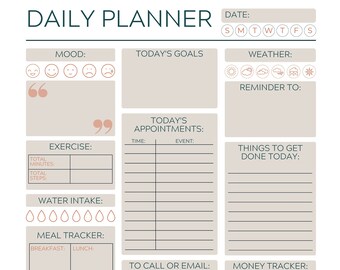Soft Colors Daily Planner Page | Digital Download | Stay Organized and ...
