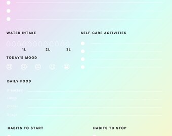 Soft Colors Daily Planner Page Digital Download Stay Organized and ...
