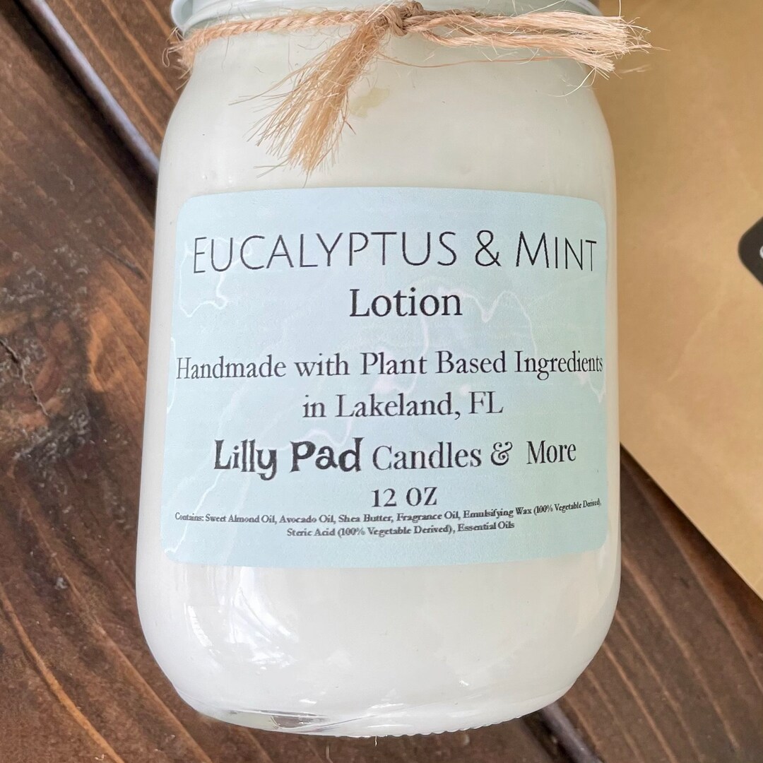 Eucalyptus Mint Lotion Organic Zero Waste - Etsy