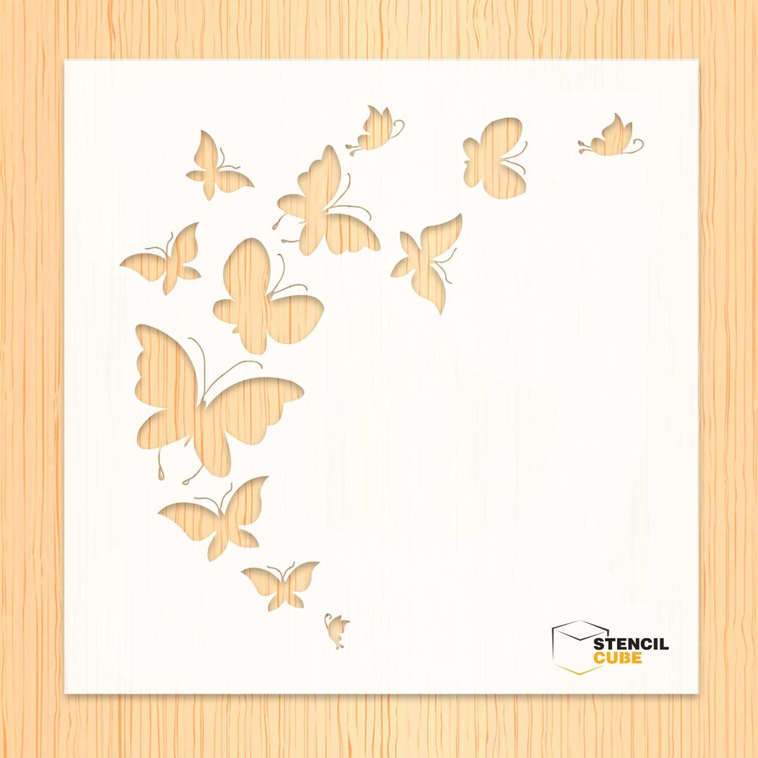 4 Types of Butterflies Stencil - Etsy