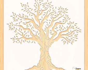 Tree of Life Stencil, Reusable Tree Stencil, Art Stencil, DIY Craft ...