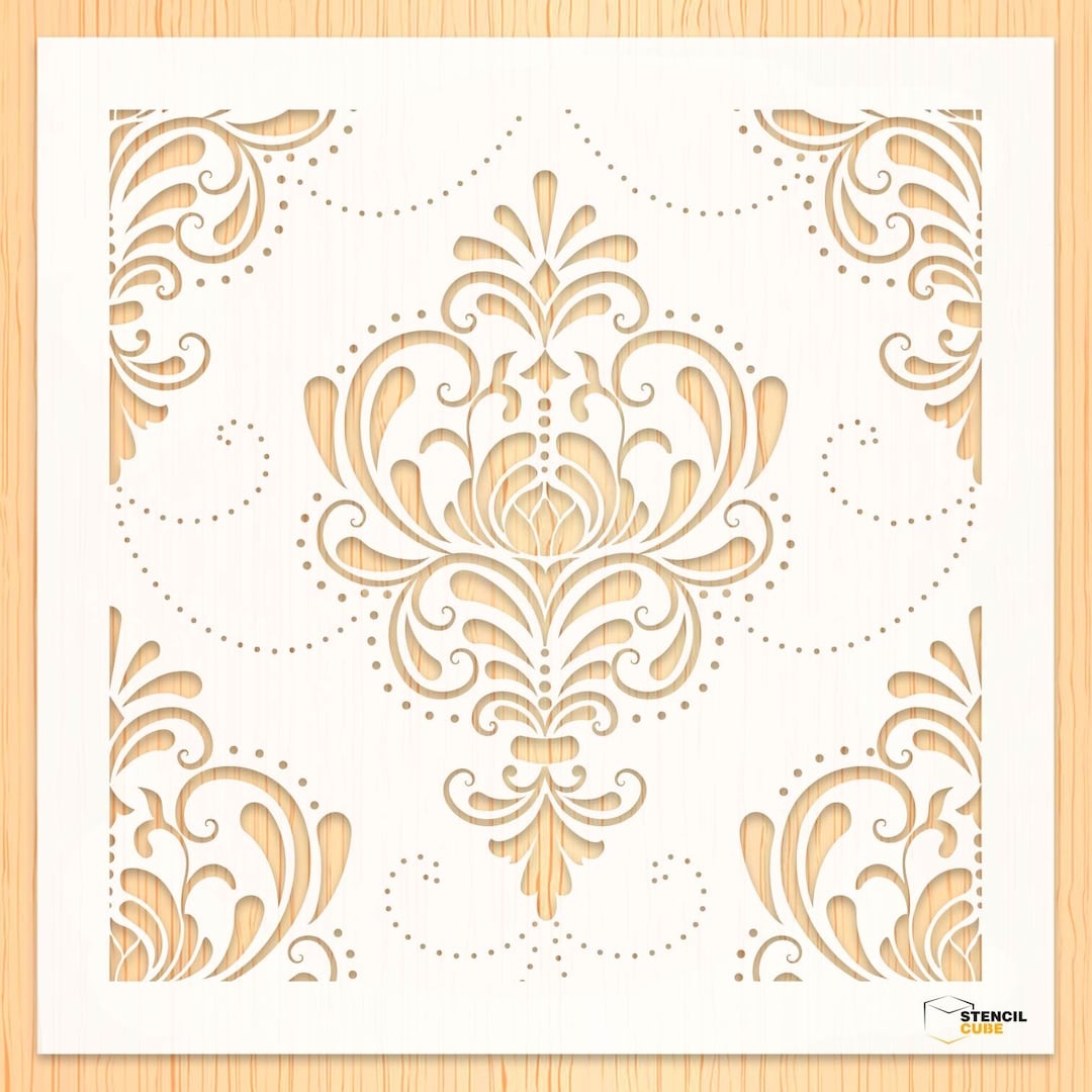 Luxury Victorian Wall Pattern Stencil - Etsy