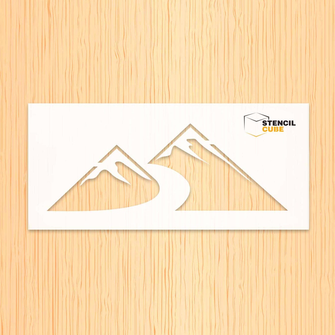 Mountain Track Stencil - Etsy
