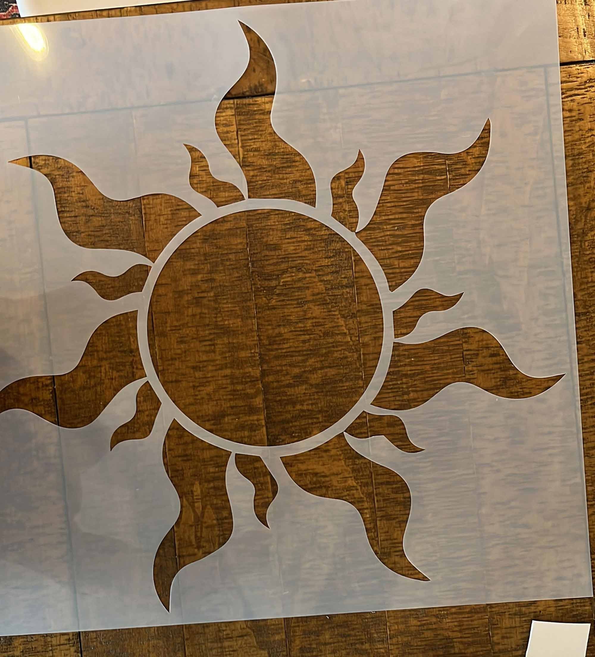 Tangled Sun Stencil - Etsy