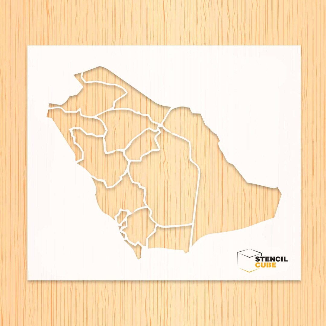 Saudi Arabia Map Stencil - Etsy