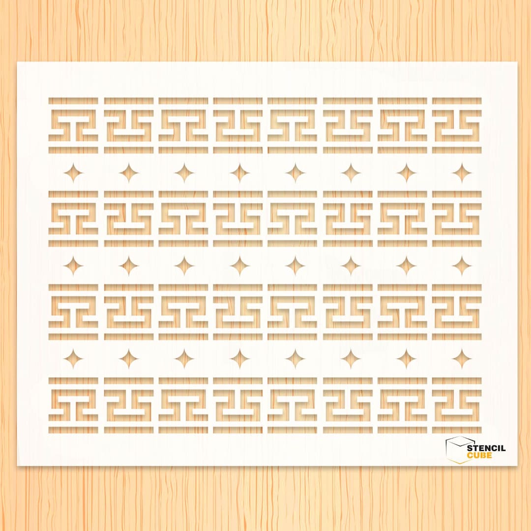 Egyptian Pattern Ruby Stencil - Etsy