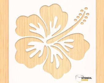 Hibiscus Flower Stencil, Reusable Hibiscus Flower Stencil, Art Stencil ...