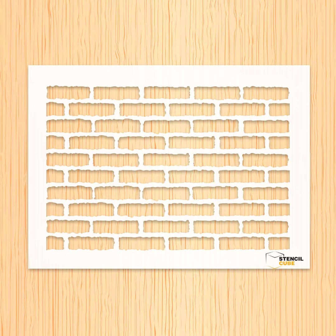 Brick Wall Pattern Stencil - Etsy