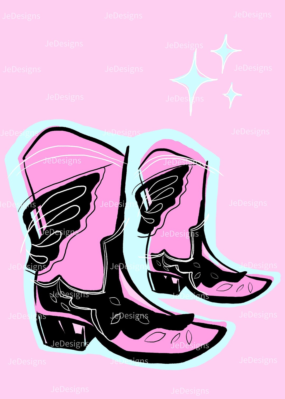 Digital Download- Cowboy Boots - Etsy