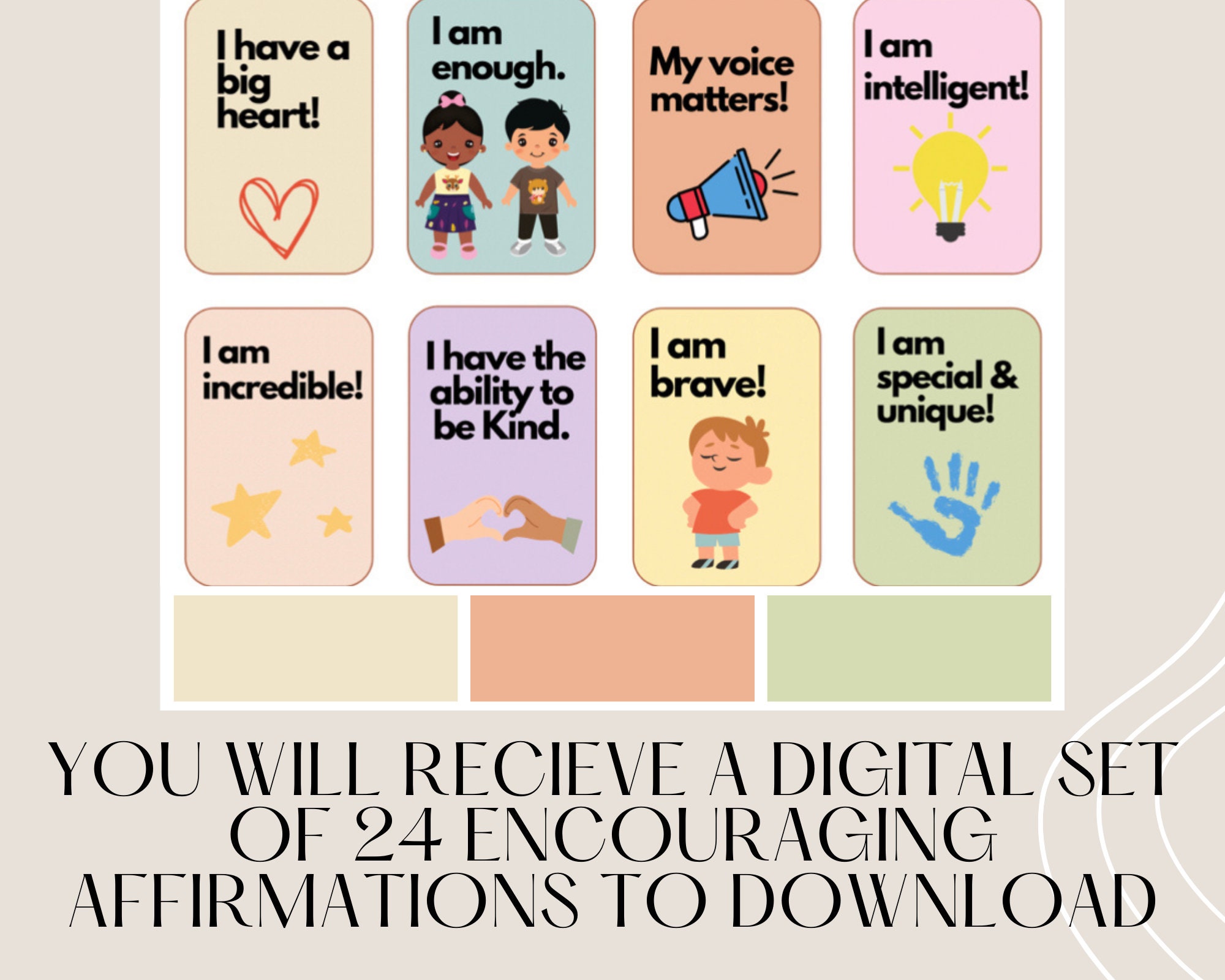 Affirmations for Kids | English | Positive Statements | Daily Reminders ...