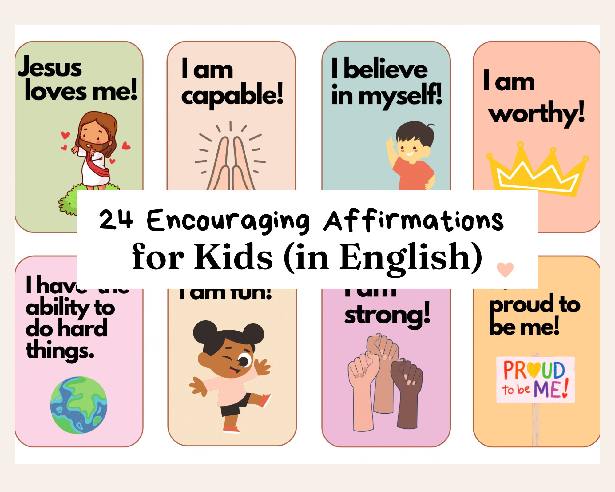 Affirmations for Kids | English | Positive Statements | Daily Reminders ...