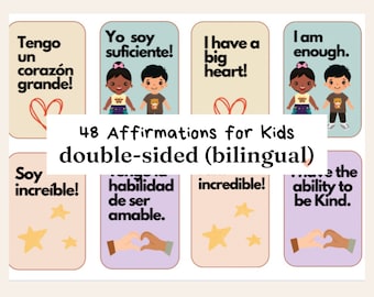 Afirmaciones Para Niños | Affirmation Cards | for Kids | Spanish ...