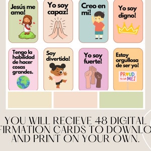 Bilingual Affirmation Cards for Kids | English & Spanish | Digital ...
