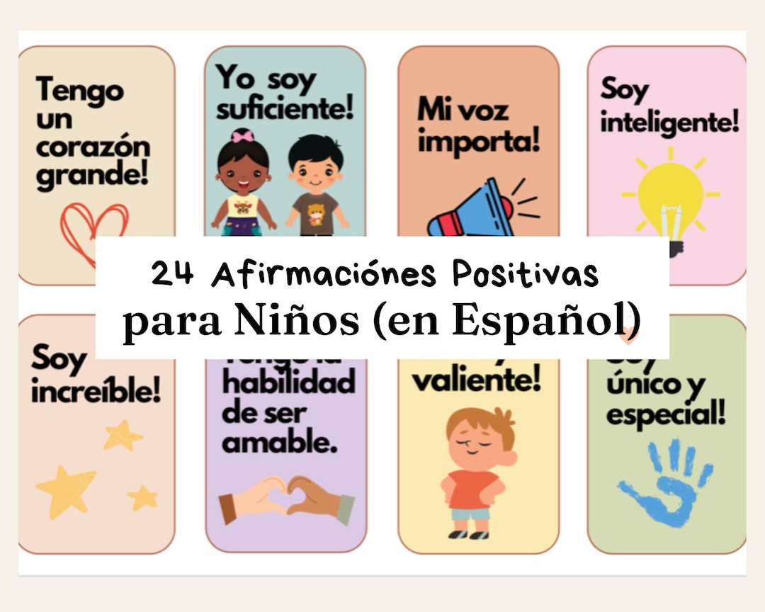 Afirmaciones Para Niños | Affirmation Cards | for Kids | Spanish ...